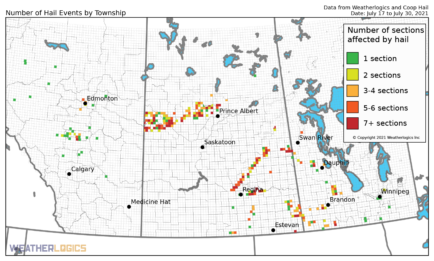 Canadian Prairies Severe Weather Summary: July 30, 2021 - Weatherlogics